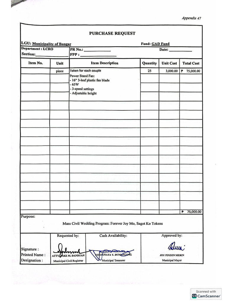 Purchase Request | PDF