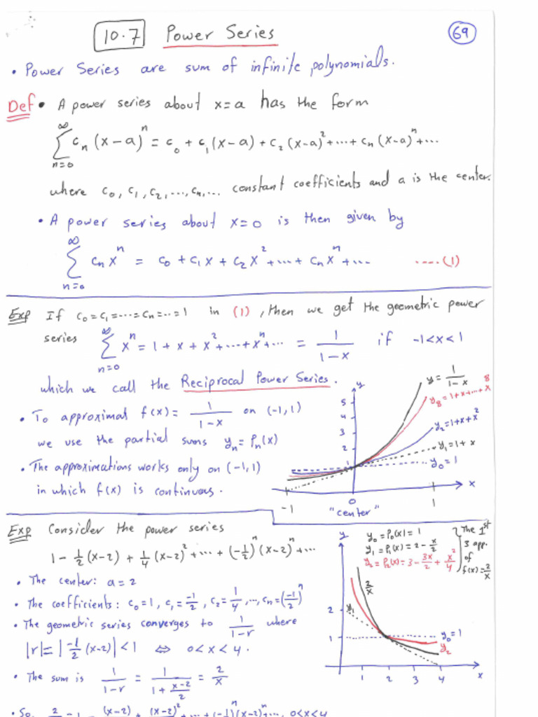 10.7 Power Series | PDF
