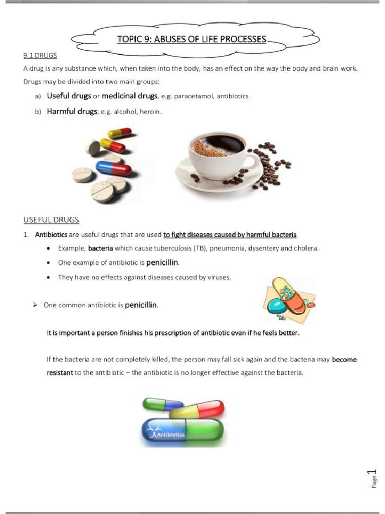 Topic 9 - Drugs | PDF