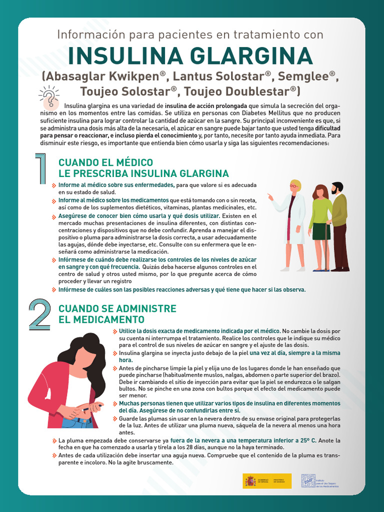 03insulinas INSULINA GLARGINA | PDF | Medicamentos con receta | Insulina