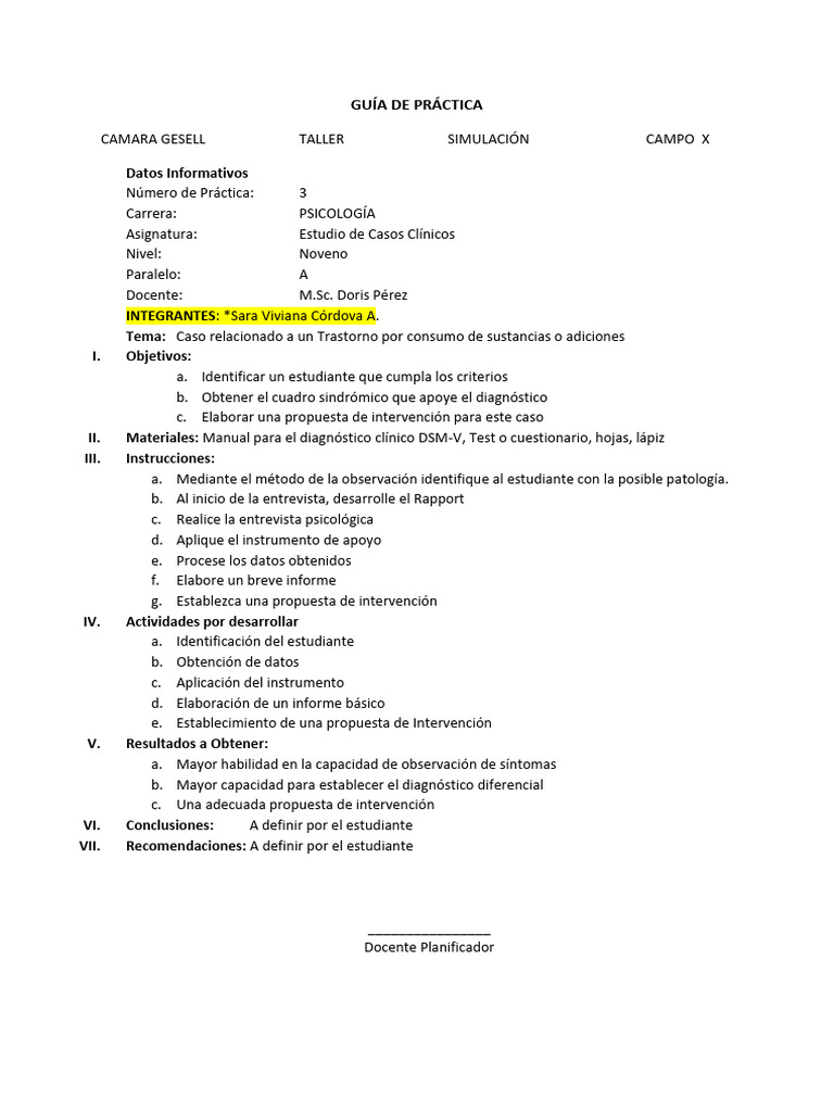 3. guia de practica T. por consumo de sustancias o adicciones | PDF | La dependencia de ...