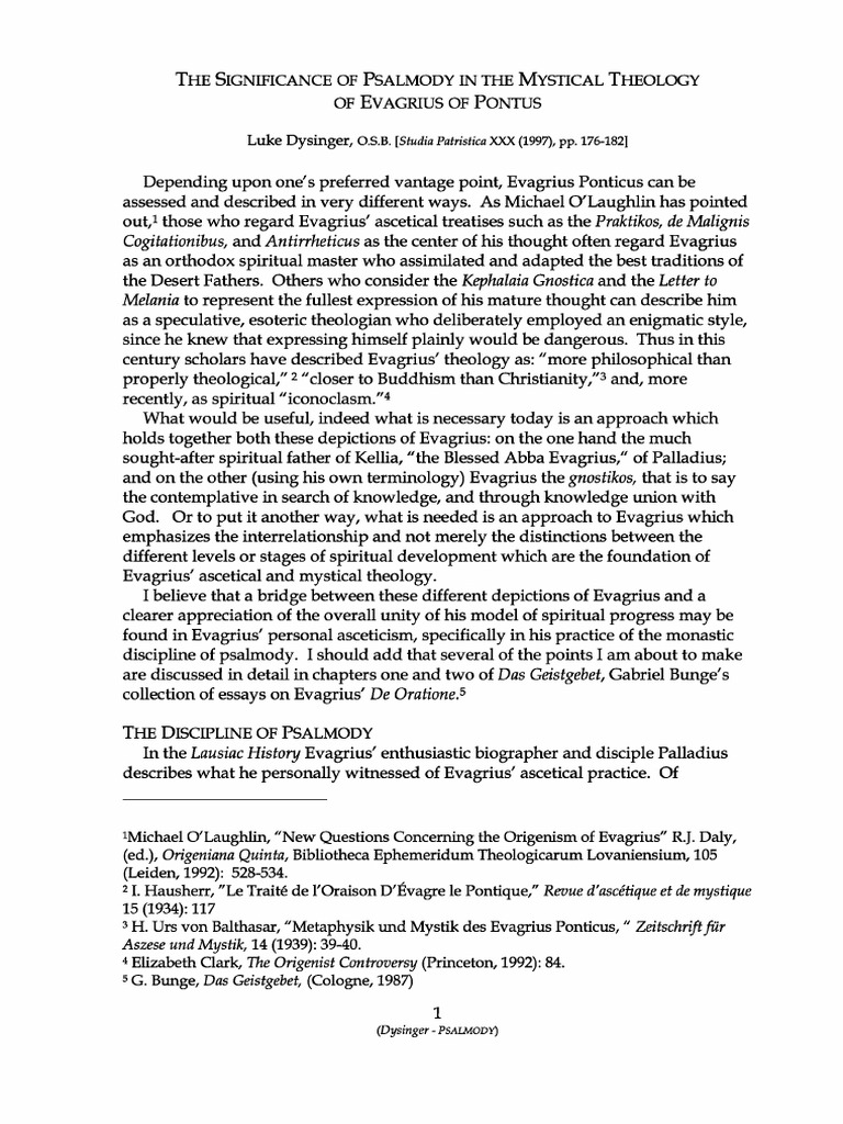 The Significance of Psalmody in The Myst | PDF
