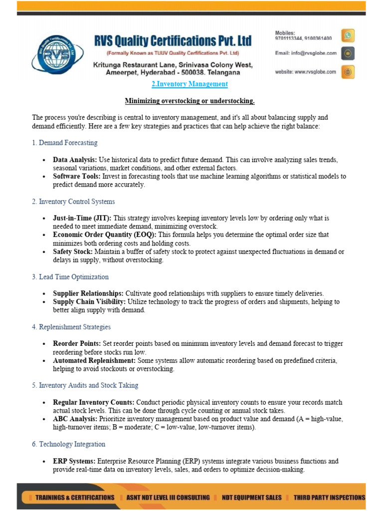 2.SCM-Inventory Management | PDF | Inventory | Lean Manufacturing