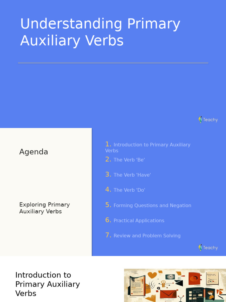 Mastering Primary Auxiliary Verbs | PDF | Verb | Grammatical Tense