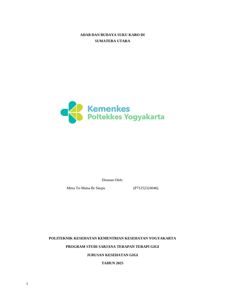 Makalah Suku Karo | PDF