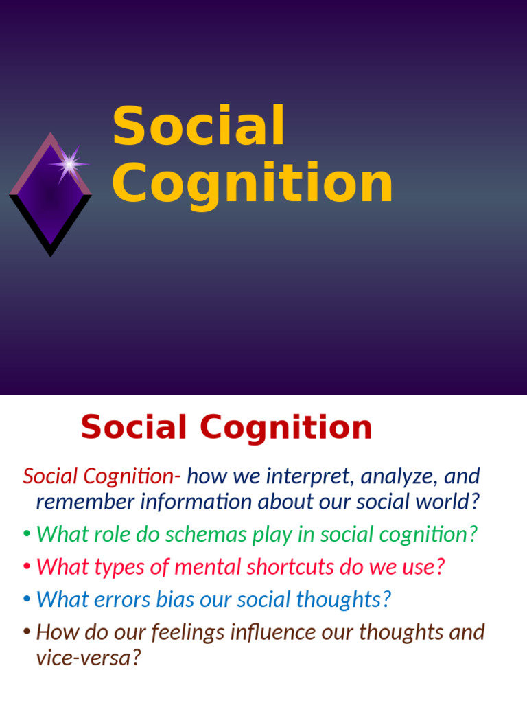 Social Cognition Updated | PDF | Thought | Schema (Psychology)