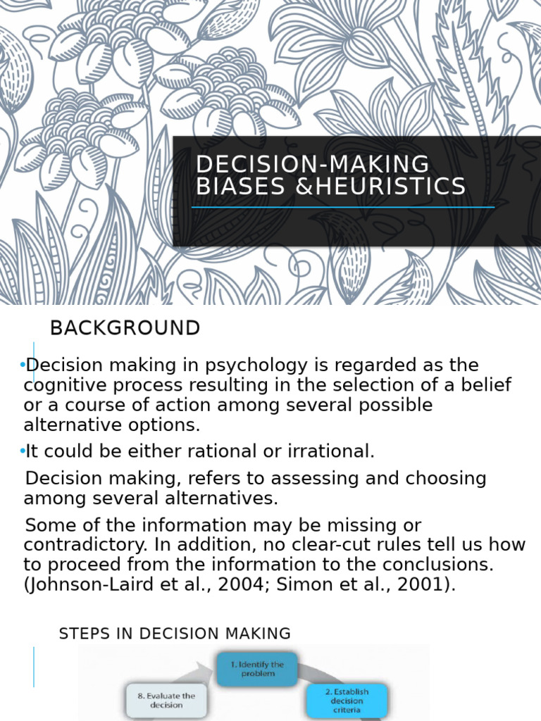 Heuristics in Psychological Decision Making | PDF | Heuristic ...