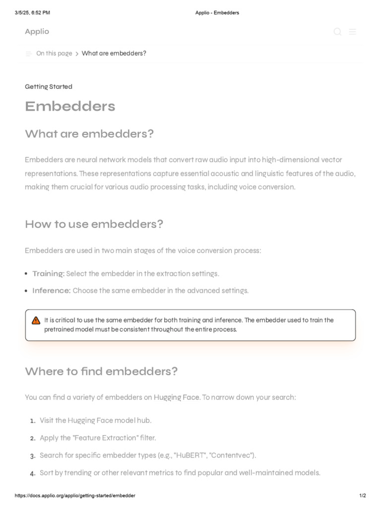 Applio - Embedders | PDF
