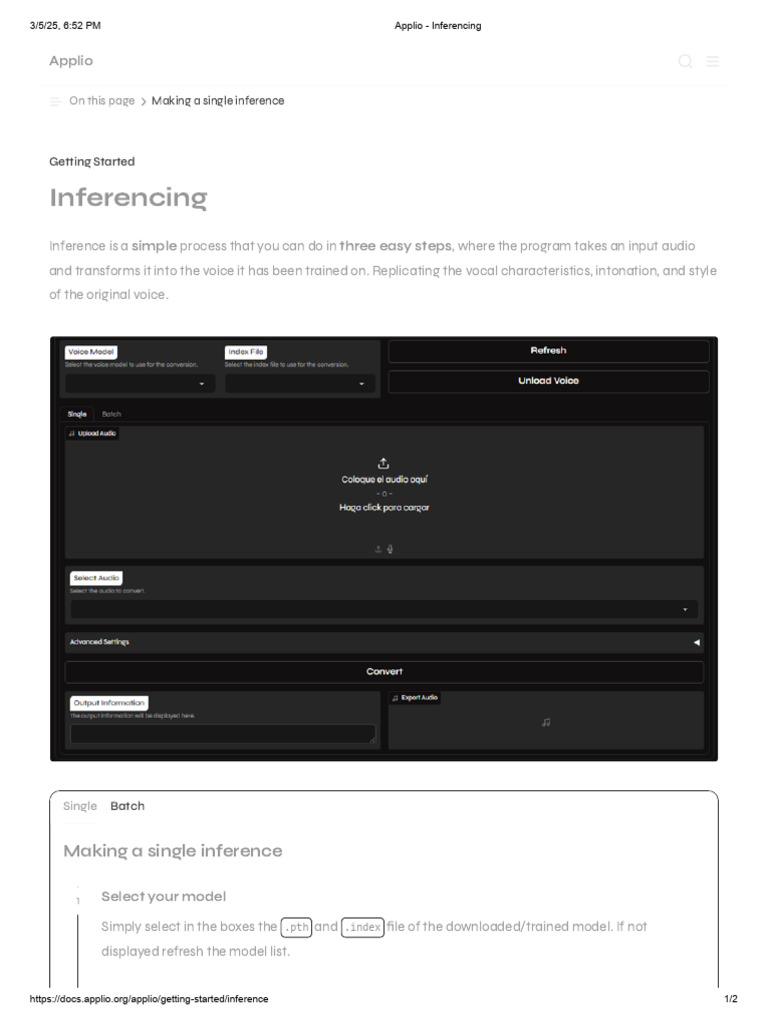 Applio - Inferencing | PDF