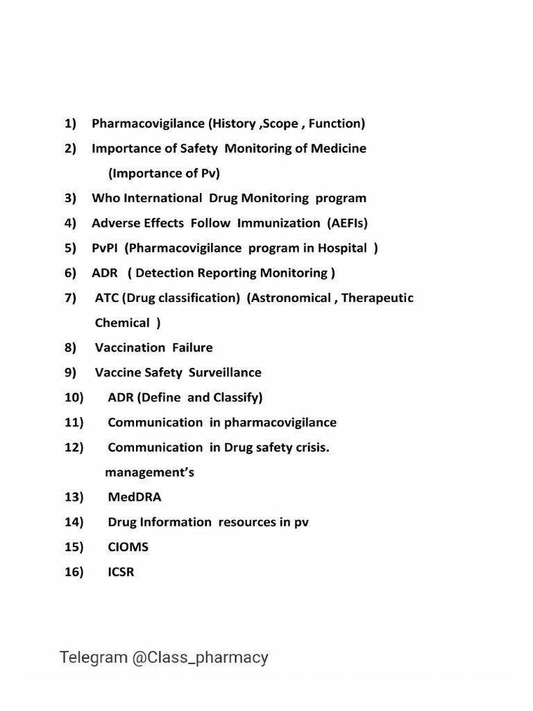 Pharmacovigilance | PDF