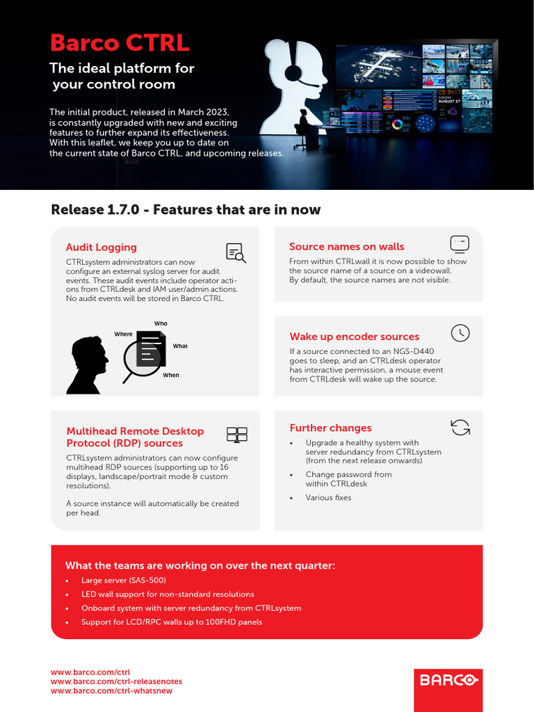 Barco CTRL Update On Features 1 - 7 | PDF