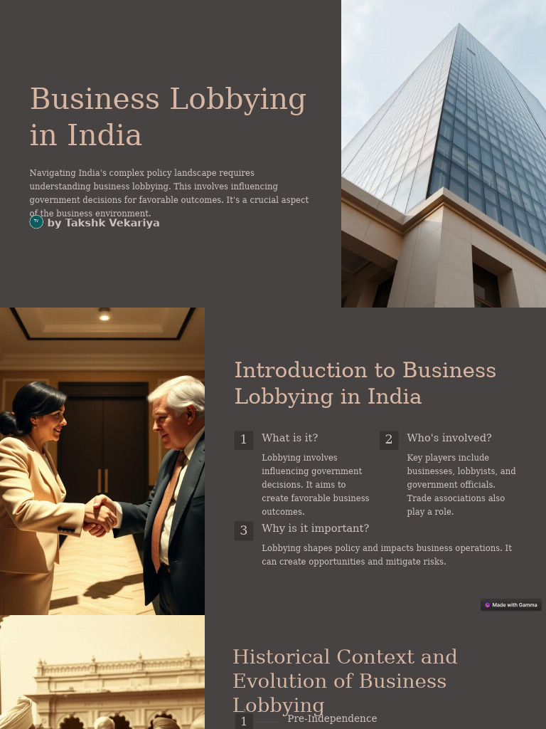 Business Lobbying in India | PDF | Policy | Transparency (Behavior)