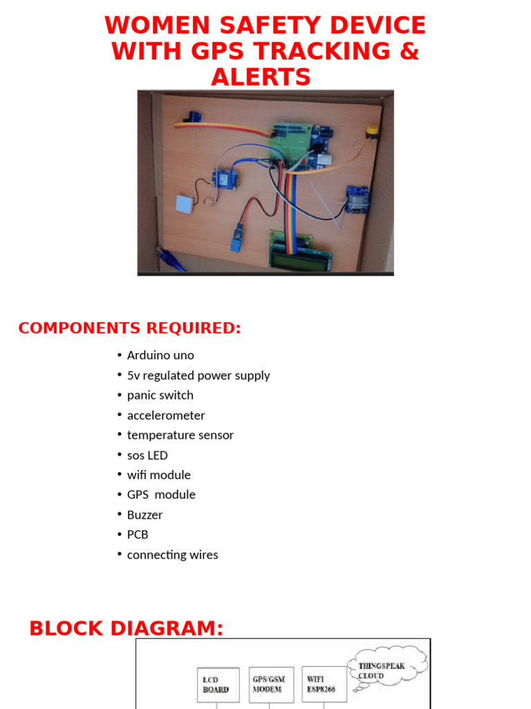 Women Safety Device With GPS Tracking | PDF | Arduino | Wi Fi