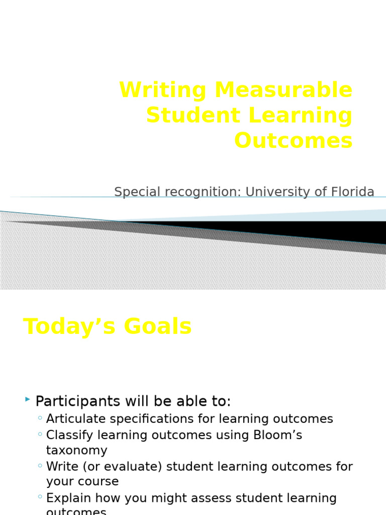 Writing Learning Outcomes | PDF | Knowledge | Learning