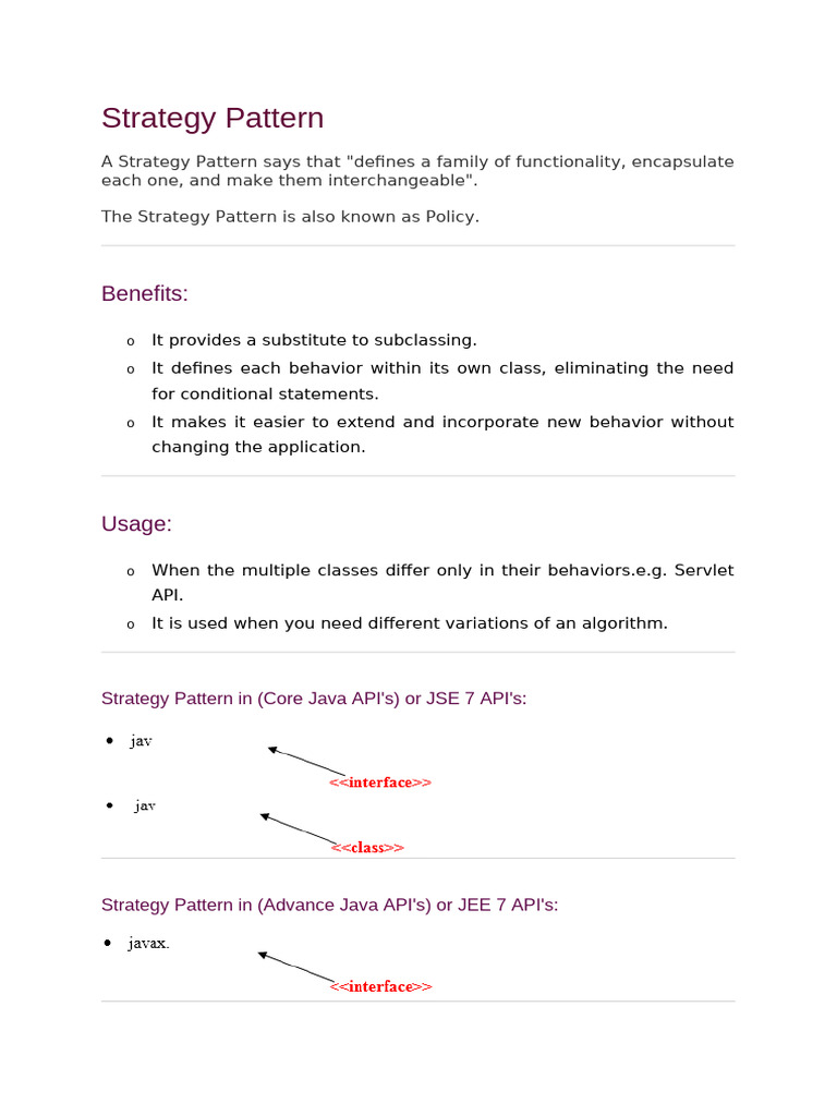 Strategy Pattern 1 | PDF