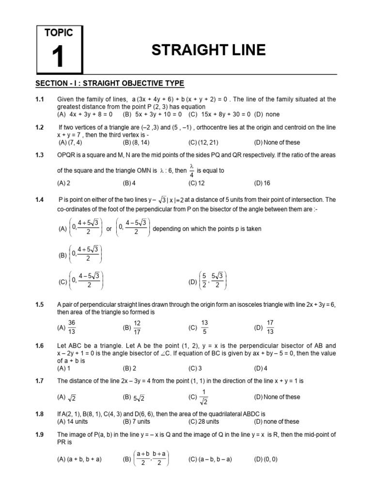 Straight Line | PDF | Triangle | Elementary Mathematics