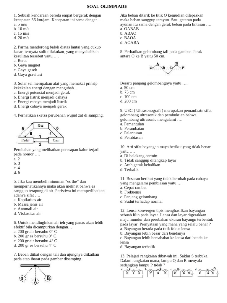 SOAL OLIMPIADE IPA SD | PDF