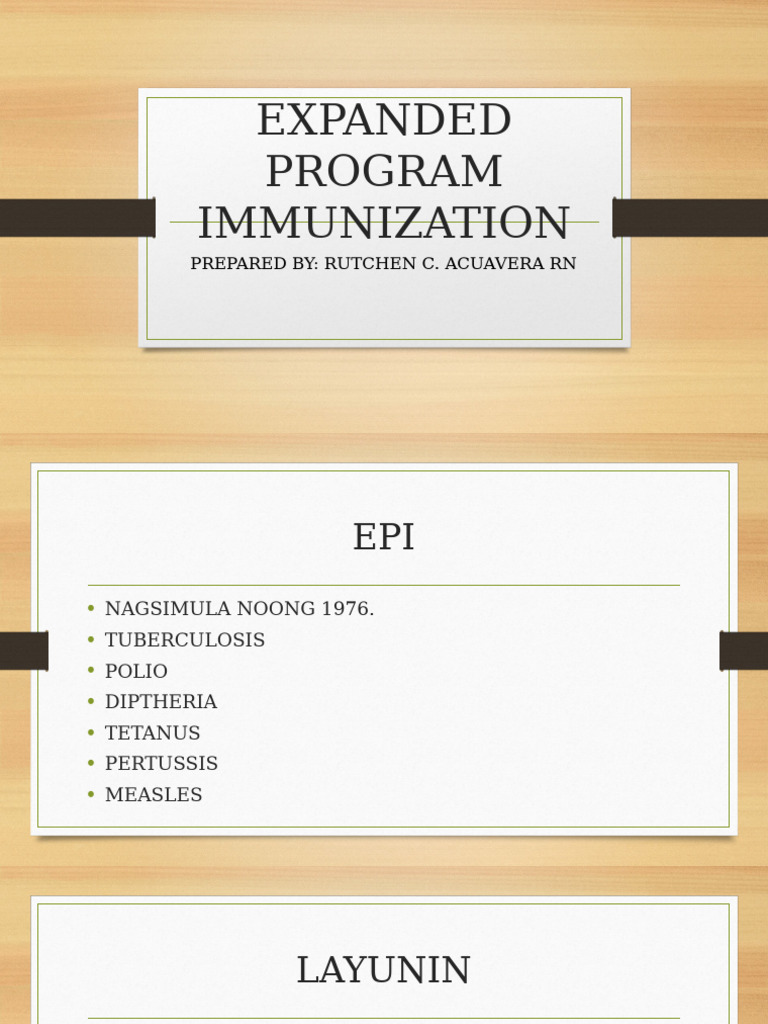 Expanded Program Immunization | PDF