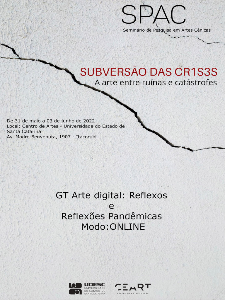 XI SPAC UDESC 2022 Caderno de Resumos Grupo F Arte Digital Reflexos e Reflexoes Pandemicas 1 | PDF