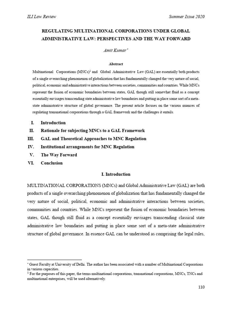 amk (1) | PDF | Multinational Corporation | International Law