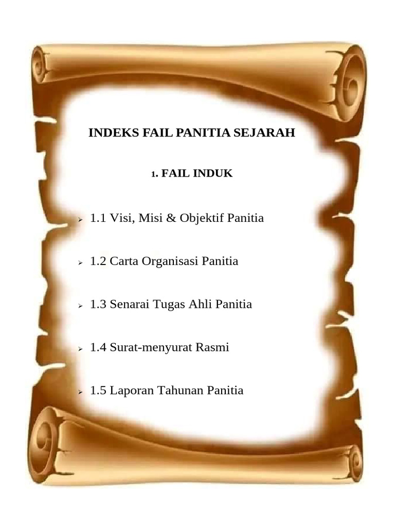 Isi Fail Panitia Sejarah | PDF