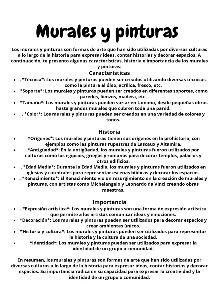 Murales y Pinturas - 20250304 - 223922 - 0000 | PDF | Pinturas | Mural