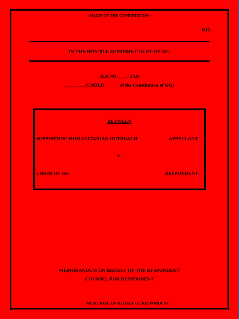 Sample Respondent Memorandum | PDF