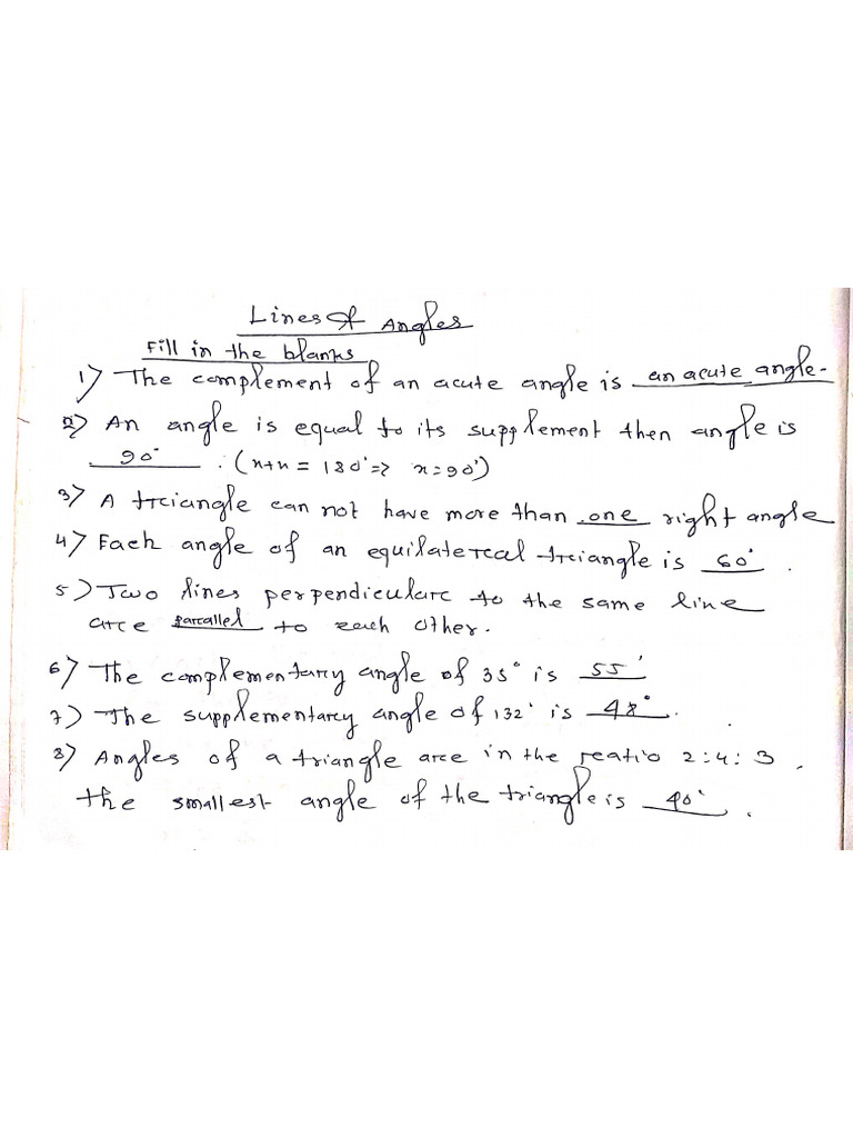 Lines and Angles | PDF