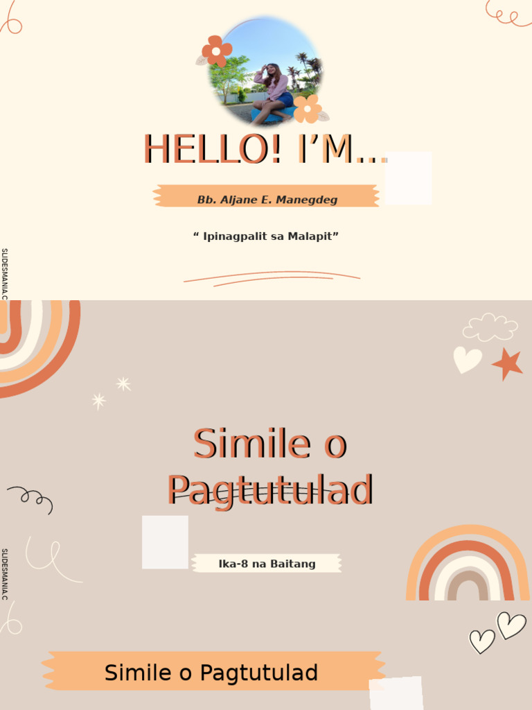 Simile at Pagtutulad-Done | PDF
