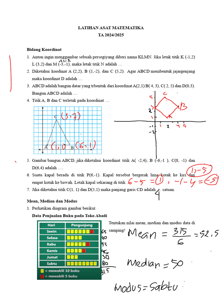 Latihan Asat Matematika | PDF