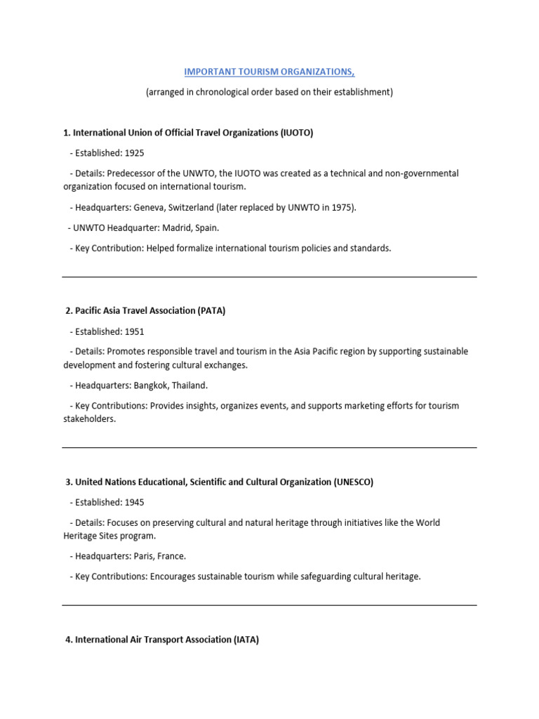 Tourism Organisations | PDF | Tourism | Asian Development Bank