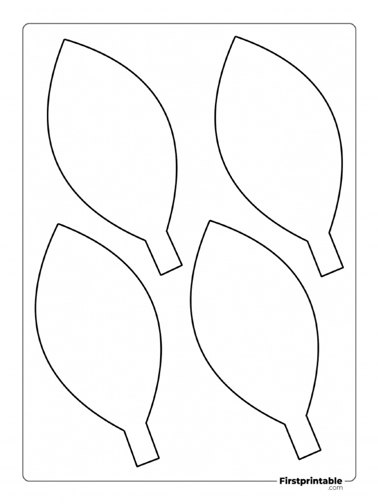 Simple Leaf Template Small Outline Firstprintable Com | PDF