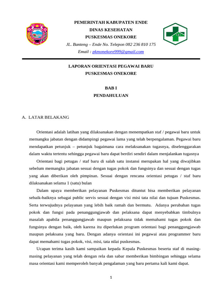 FIX Laporan Orientasi Hestin | PDF