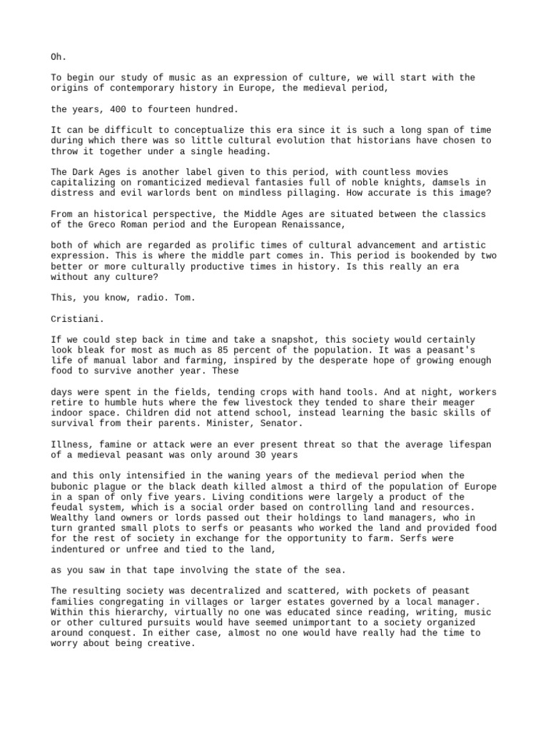 Medieval Chapter-English | PDF | Gregorian Chant