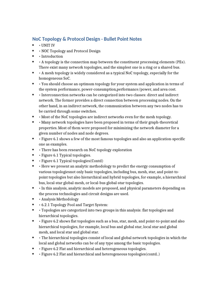 Updated NoC Topology Protocol Design Notes | PDF | Osi Model | Network ...