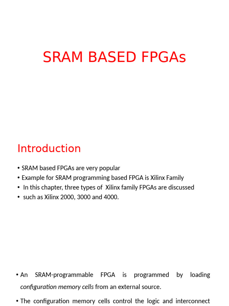 Unit 4 Sram Based Fpga Pdf Field Programmable Gate Array Computer