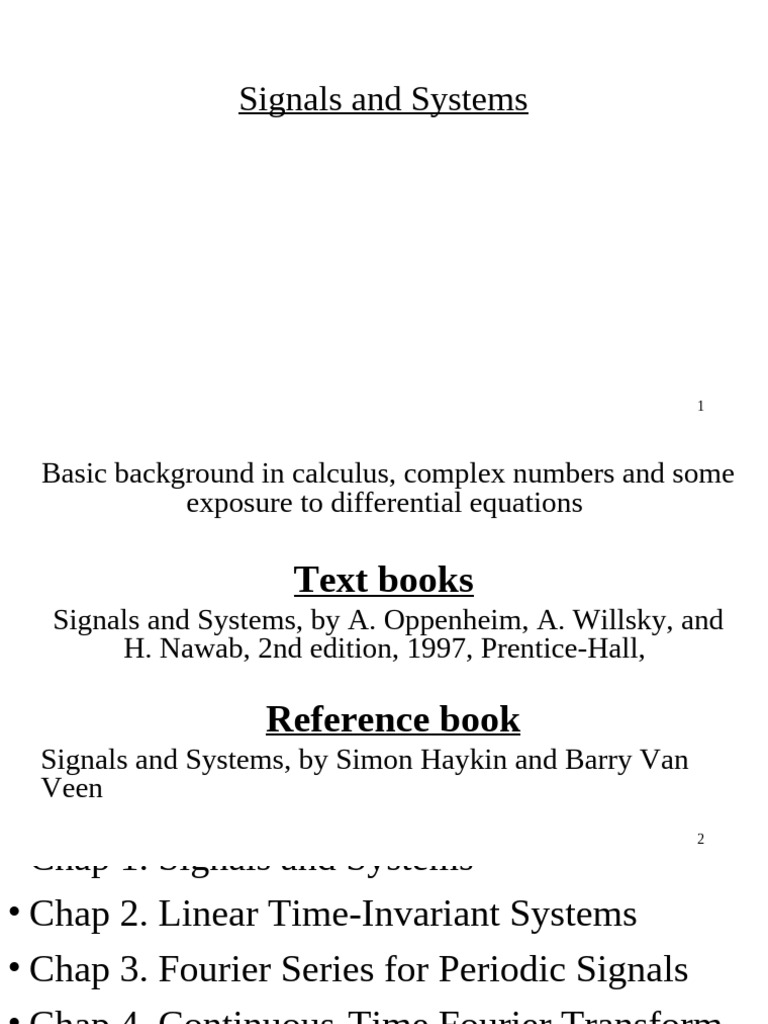Lec 1 Introduction to Signals and System | PDF | System | Electrical Engineering