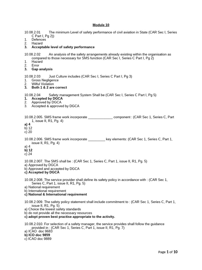 Module 10 Cat. A1 (1) | PDF | Safety | Risk