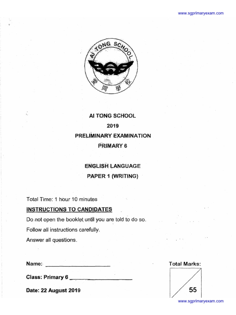 2019-P6-English-SA2-Ai Tong | PDF