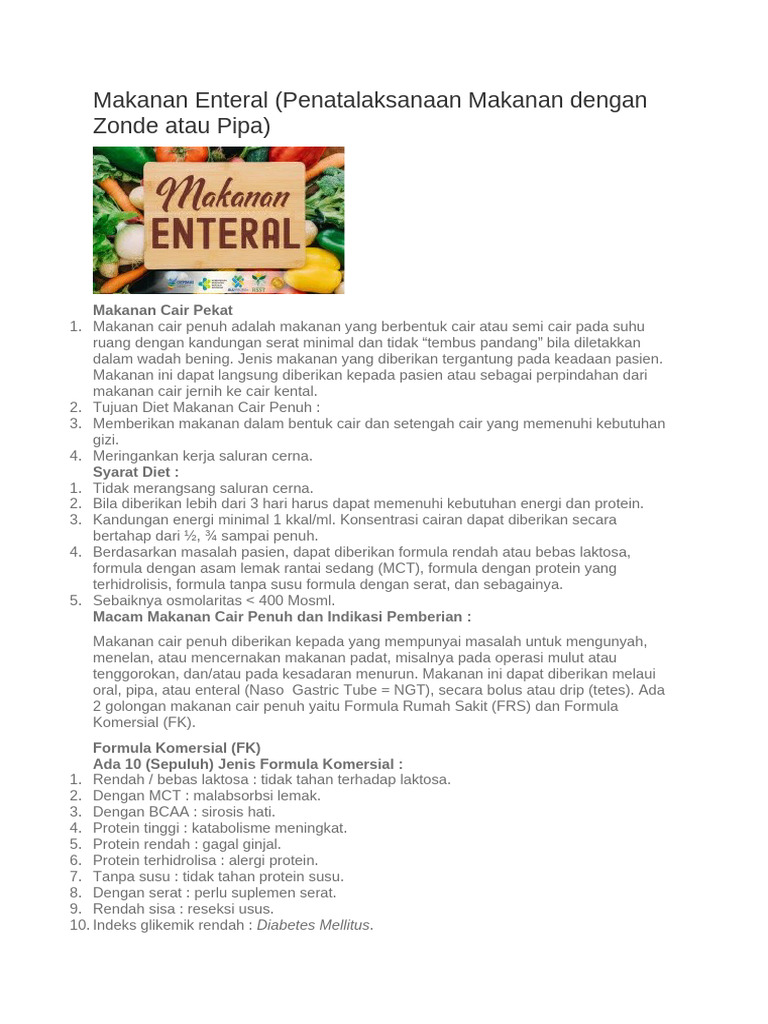 Makanan Enteral | PDF