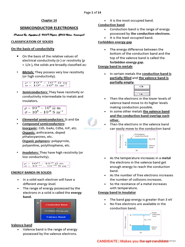 Semiconductor Electronics Notes | PDF | P–N Junction | Rectifier