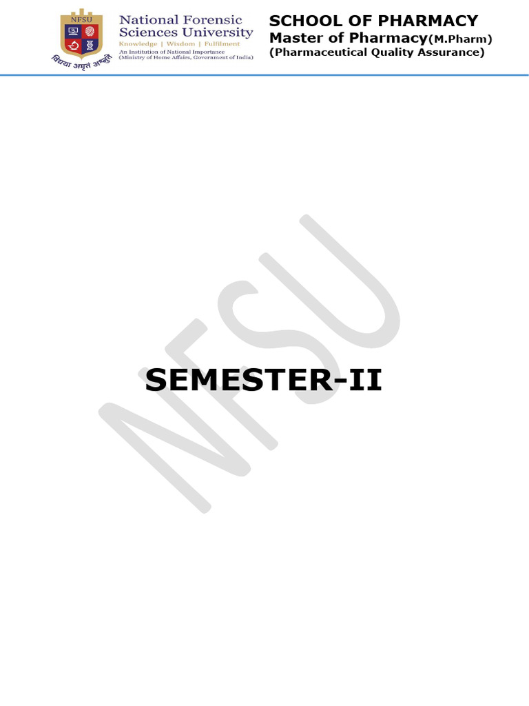 PQA 2nd Sem Syllabus - Uni | PDF | Tablet (Pharmacy) | Intellectual ...