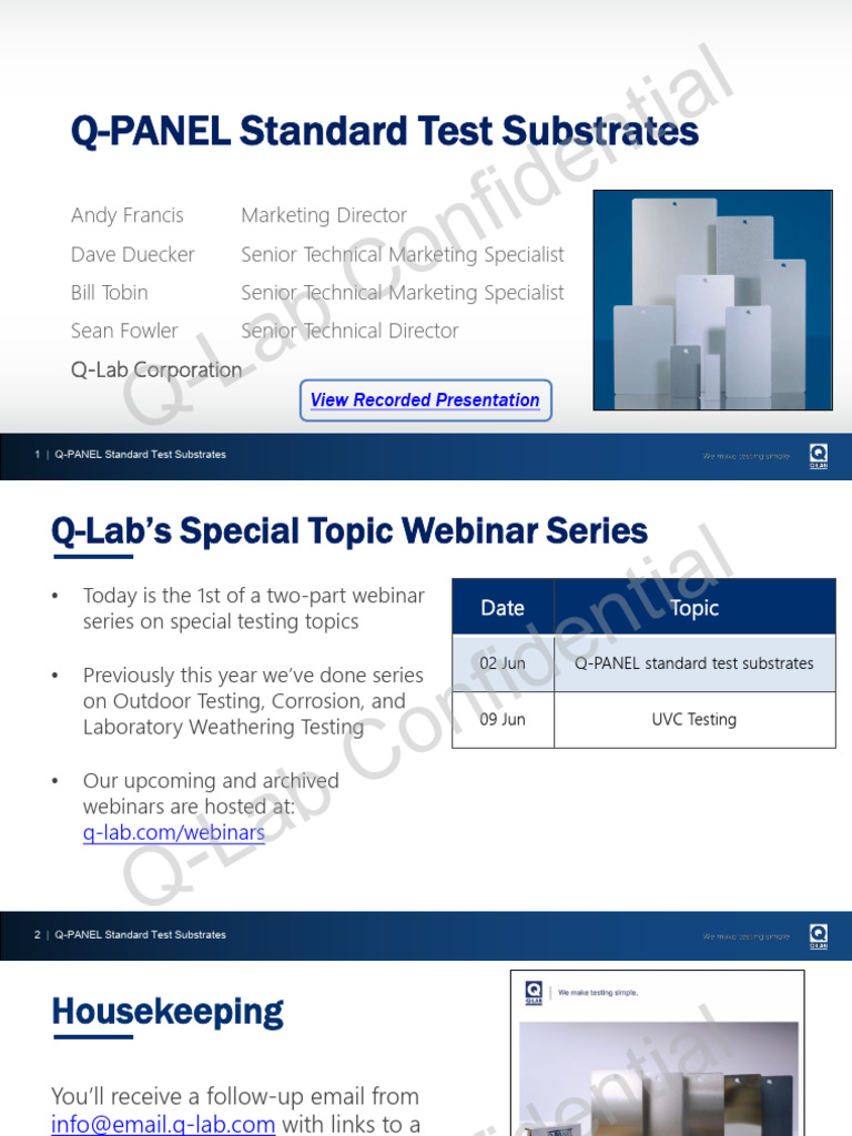 Q-PANEL Standard Test Subsrates (EN) | PDF | Materials | Metals