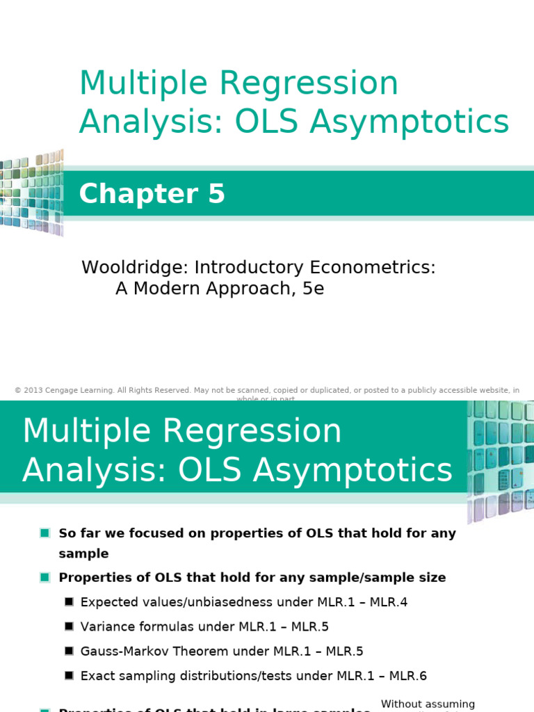 OLS Asymptotics in Multiple Regression | PDF | Ordinary Least Squares | Estimator