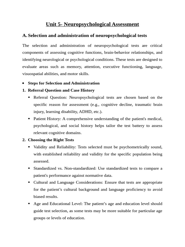 Unit 5- Basics of neuropsychology | PDF | Dementia | Cognitive Behavioral Therapy