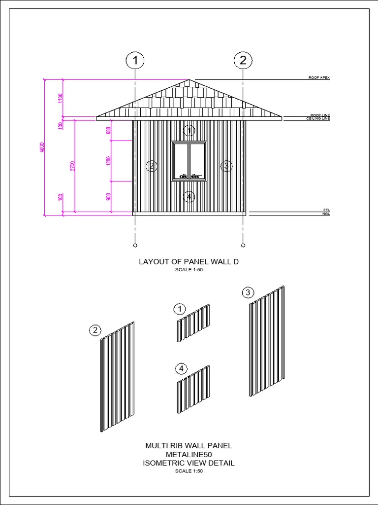 Multi Rib Wall Panel Isometric Layout | PDF