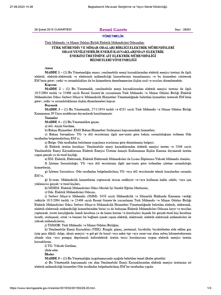 Başbakanlık Mevzuatı Geliştirme ve Yayın Genel Müdürlüğü (ges5.madde) | PDF