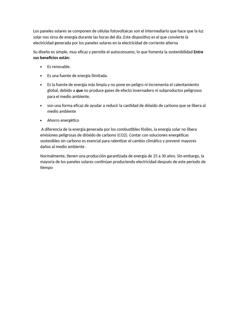 Los paneles solares | PDF