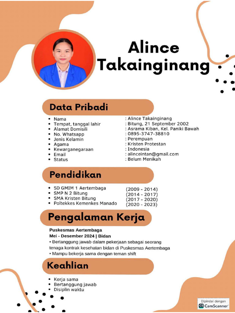 Berkas Surat Lamaran Alince Takainginang - Compressed - Alince Takainginang | PDF