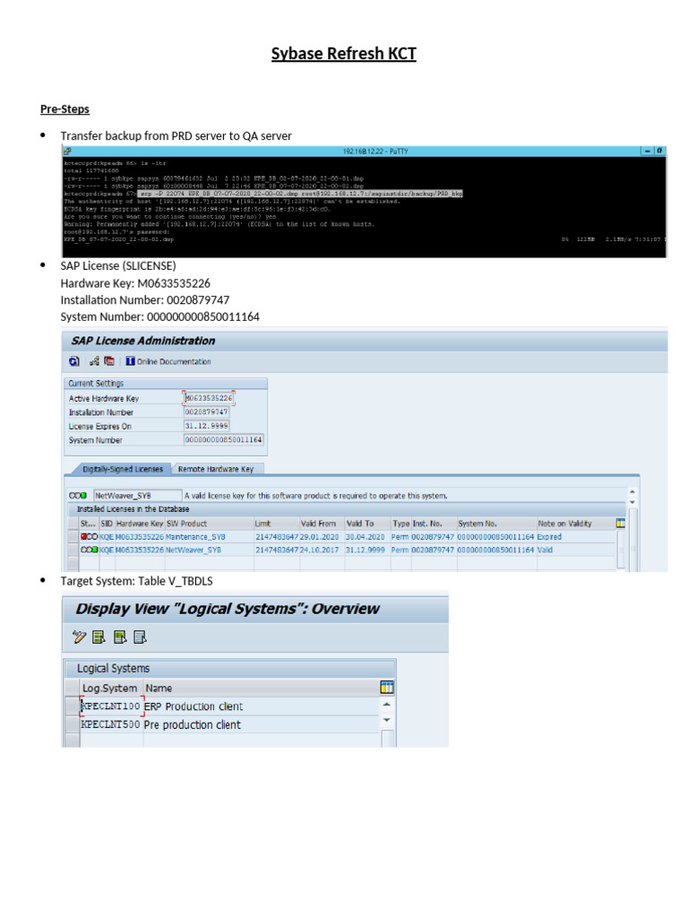Sybase Refresh_08-07-2020 | PDF | Computer Data | Data